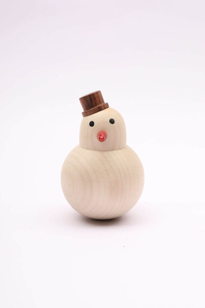 Wooden Roly Poly Snowman for Babies - Bumshum - Little Earth Champions